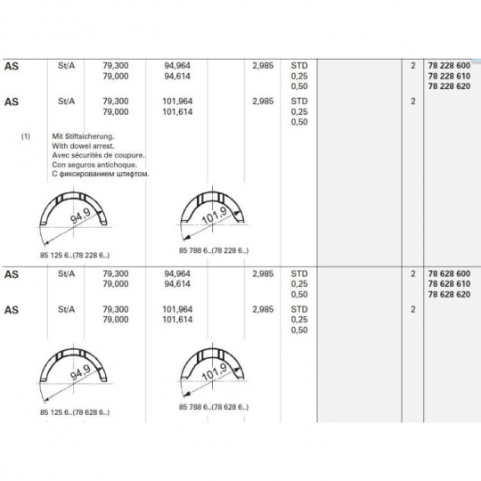 DEUTZ, THRUST WASHER SET, STD / ProPartsDiesel 02230181